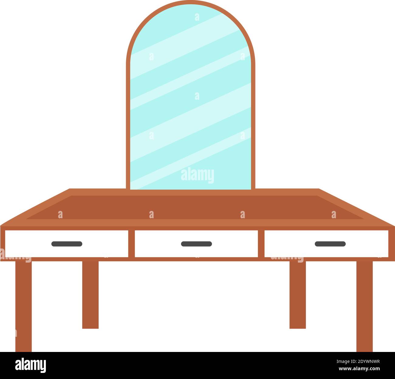 Dressing table, illustration, vector on a white background Stock Vector ...