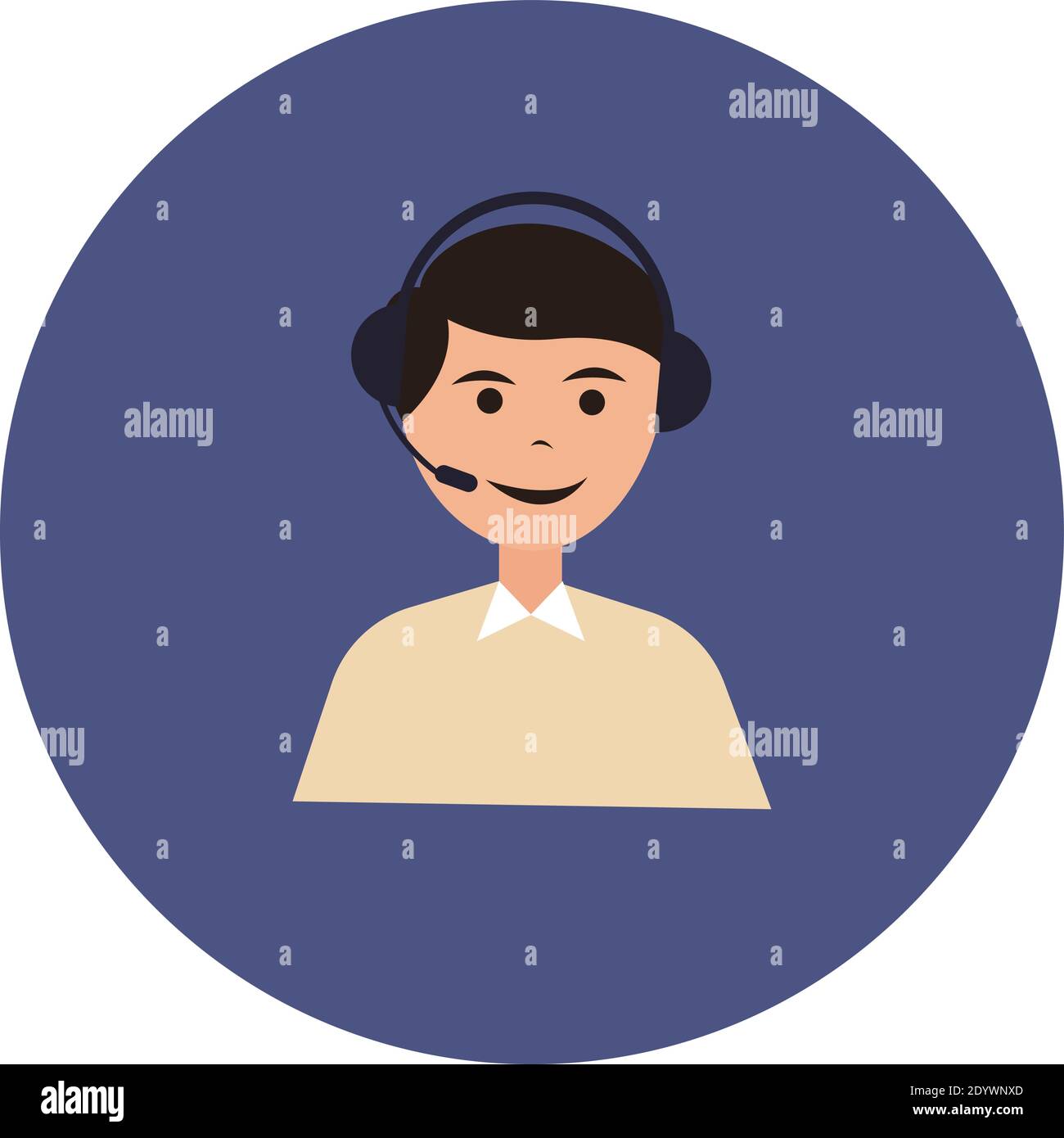 Call center, illustration, vector on a white background Stock Vector ...