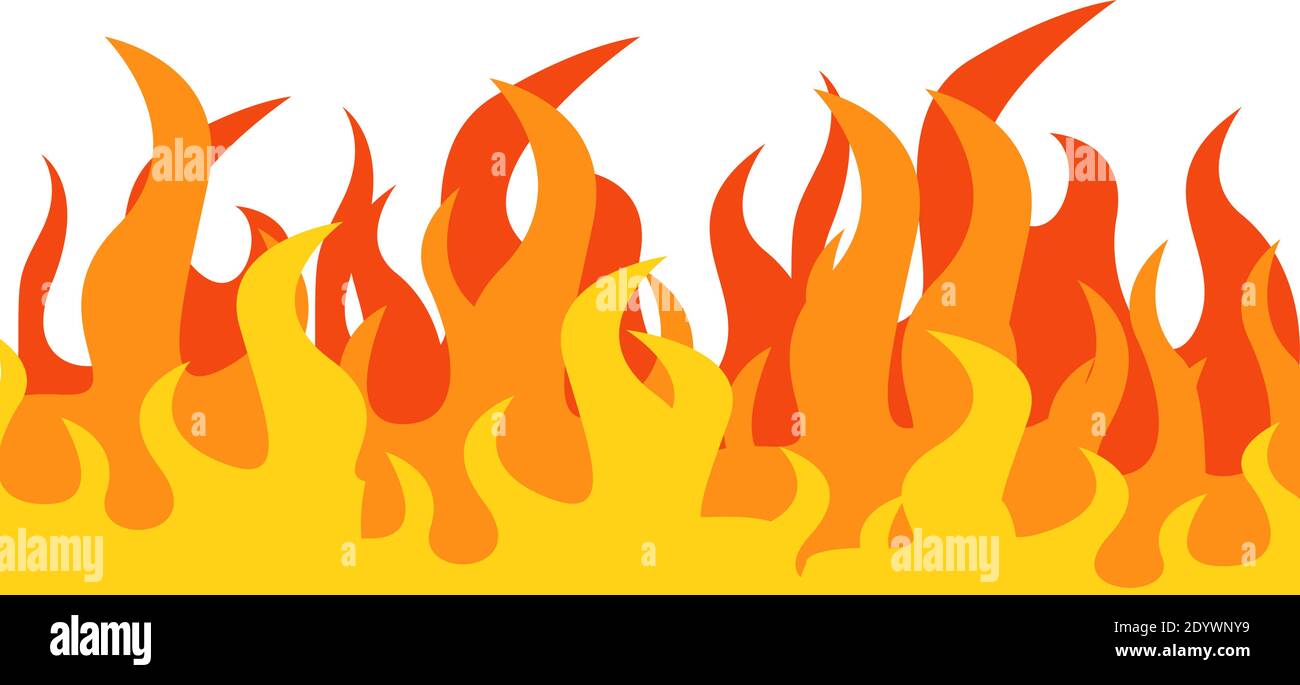 Cartoon fire border hi-res stock photography and images - Alamy