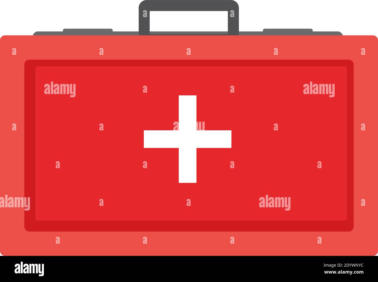 Red first aid, illustration, vector on a white background Stock Vector ...