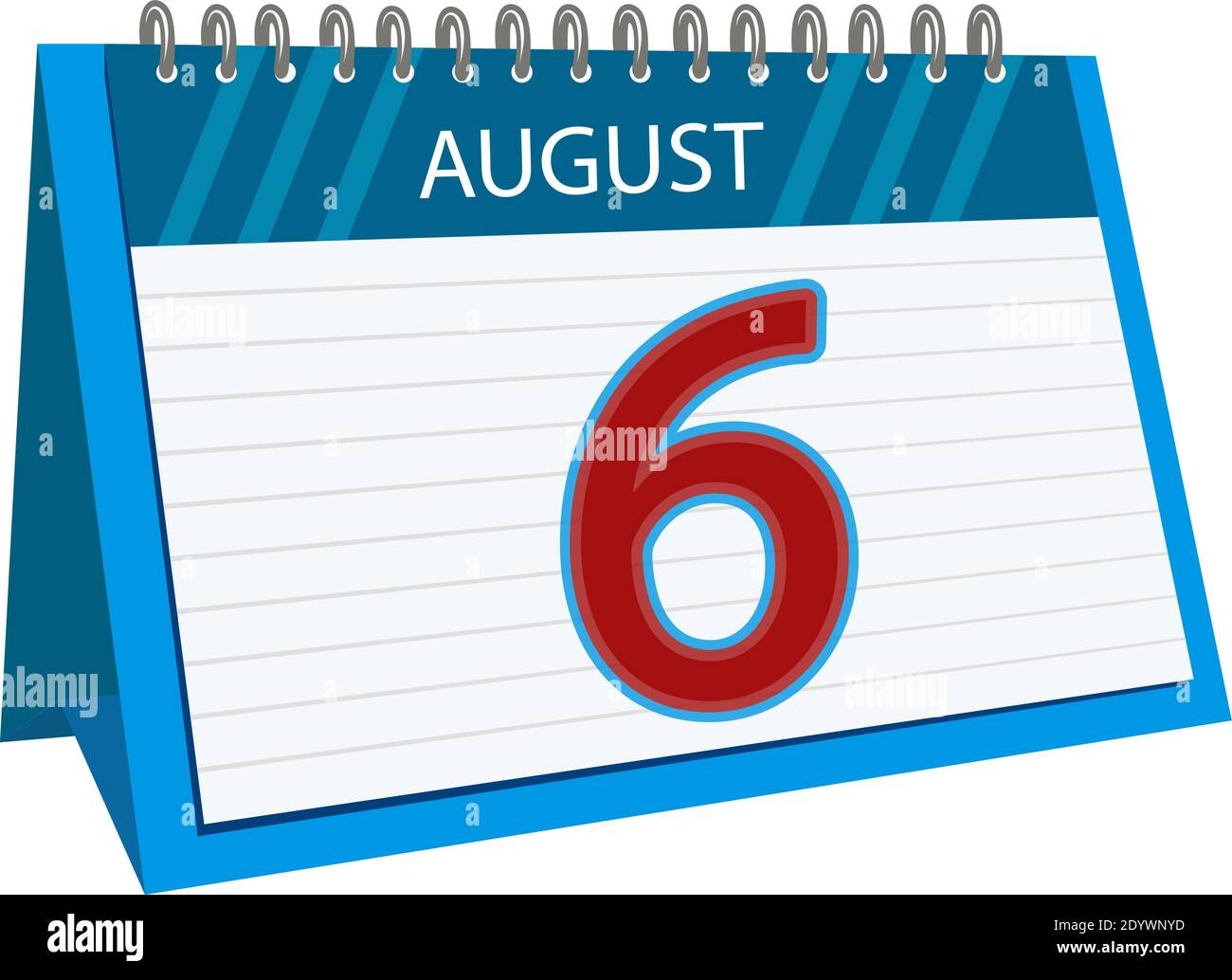 Blue calender, illustration, vector on a white background Stock Vector ...