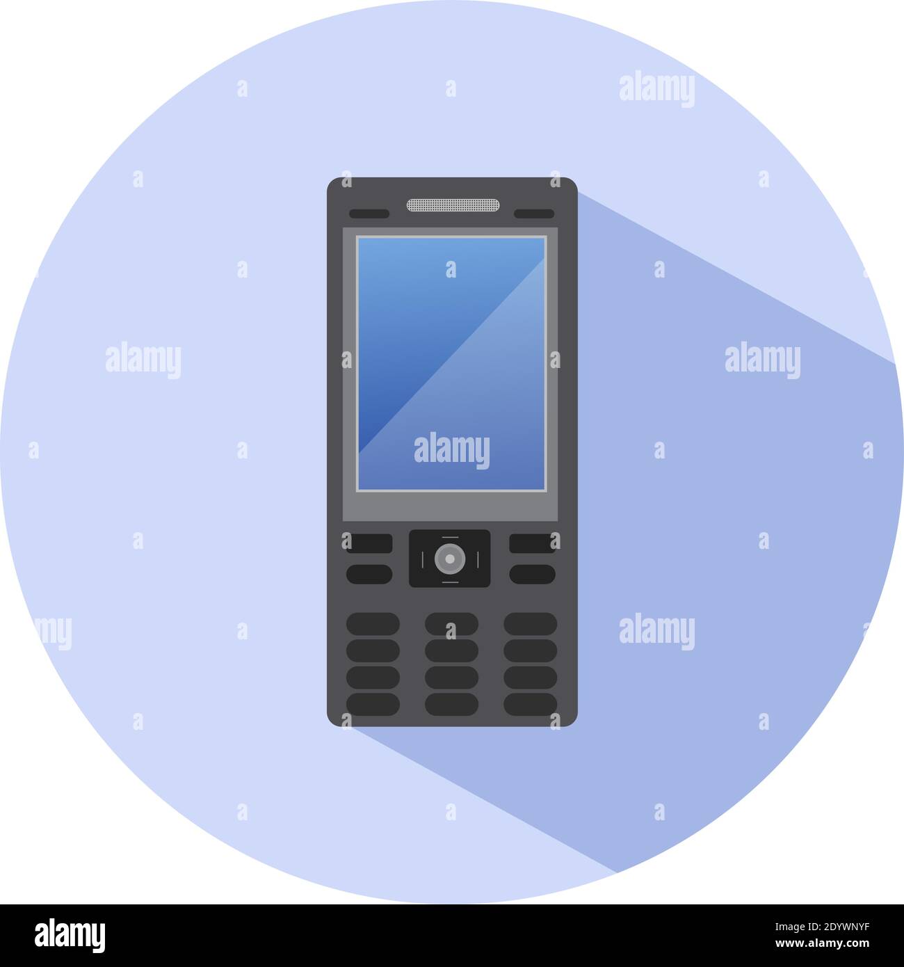 Cell phone, illustration, vector on a white background Stock Vector ...