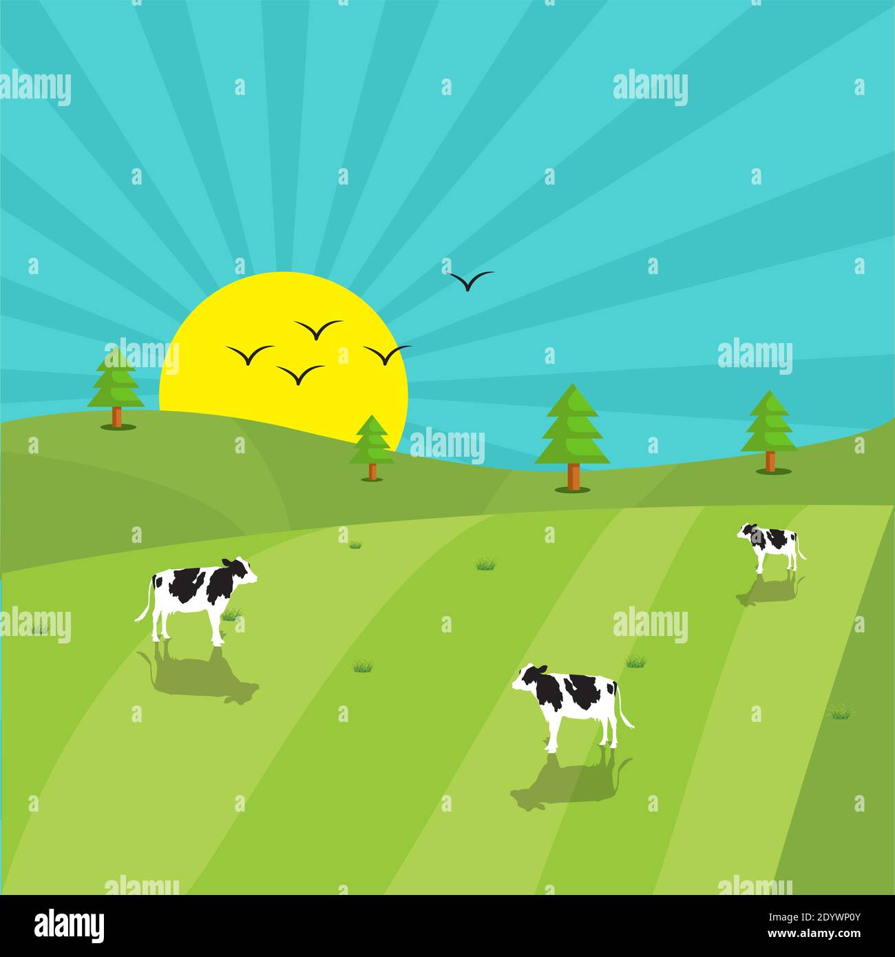 Green ground, illustration, vector on a white background Stock Vector ...