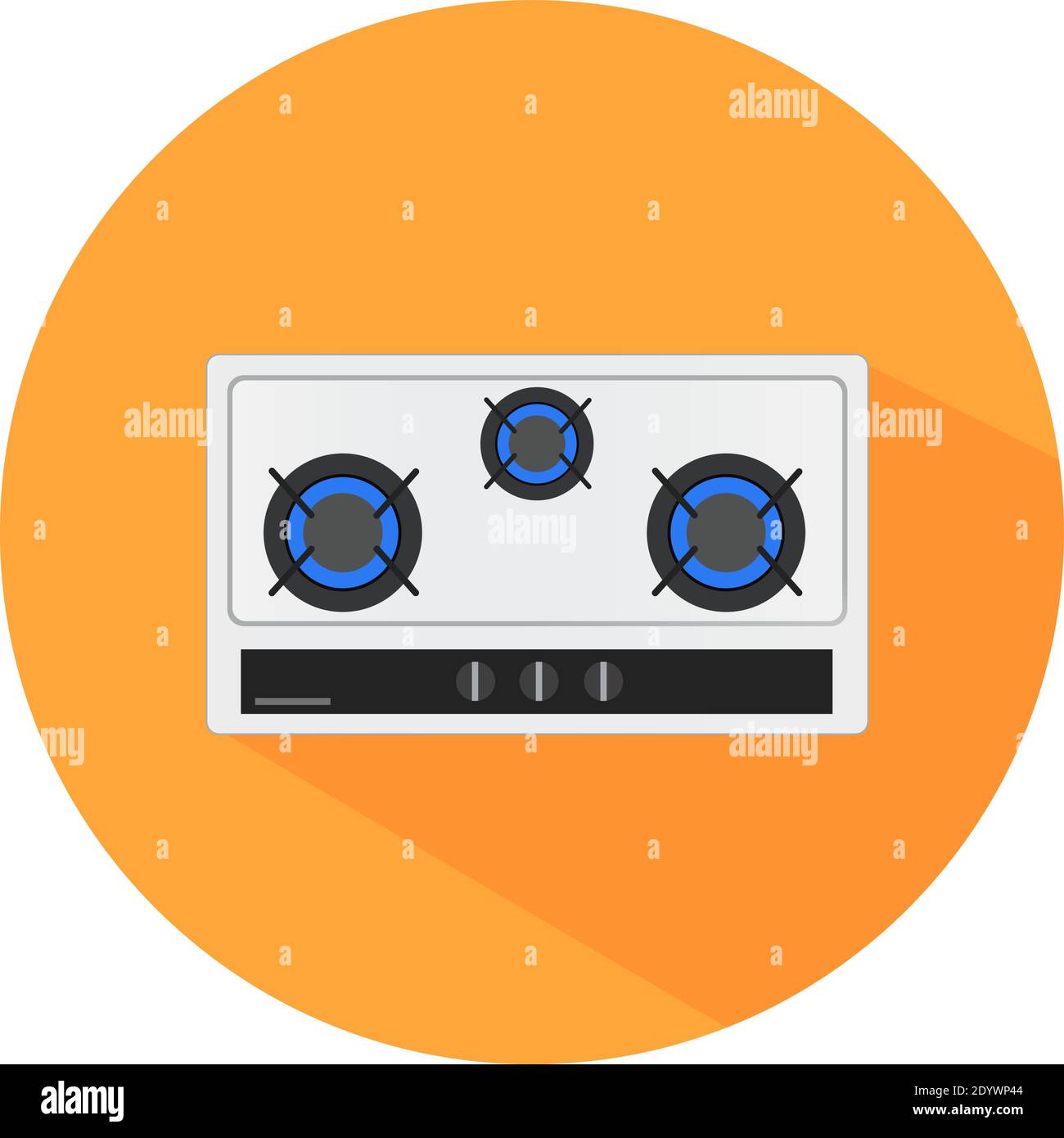 Gas stove, illustration, vector on a white background Stock Vector ...