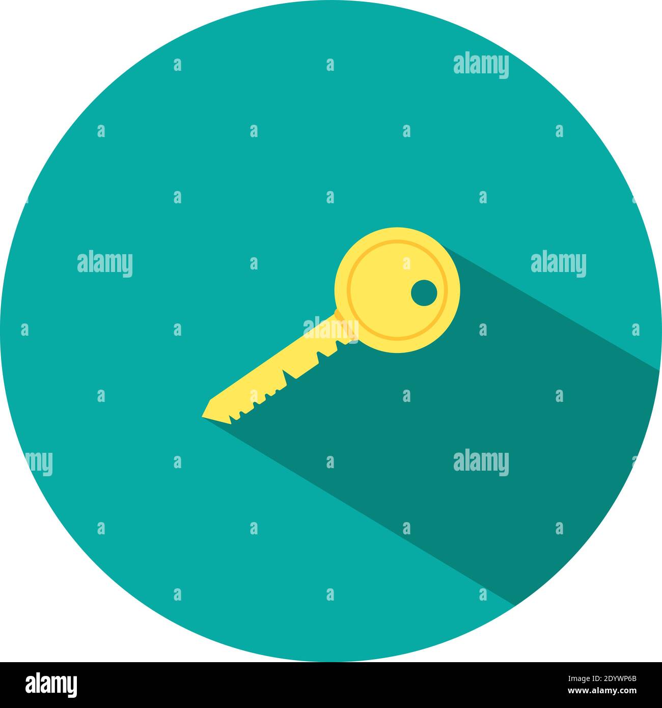 Golden key, illustration, vector on a white background Stock Vector ...