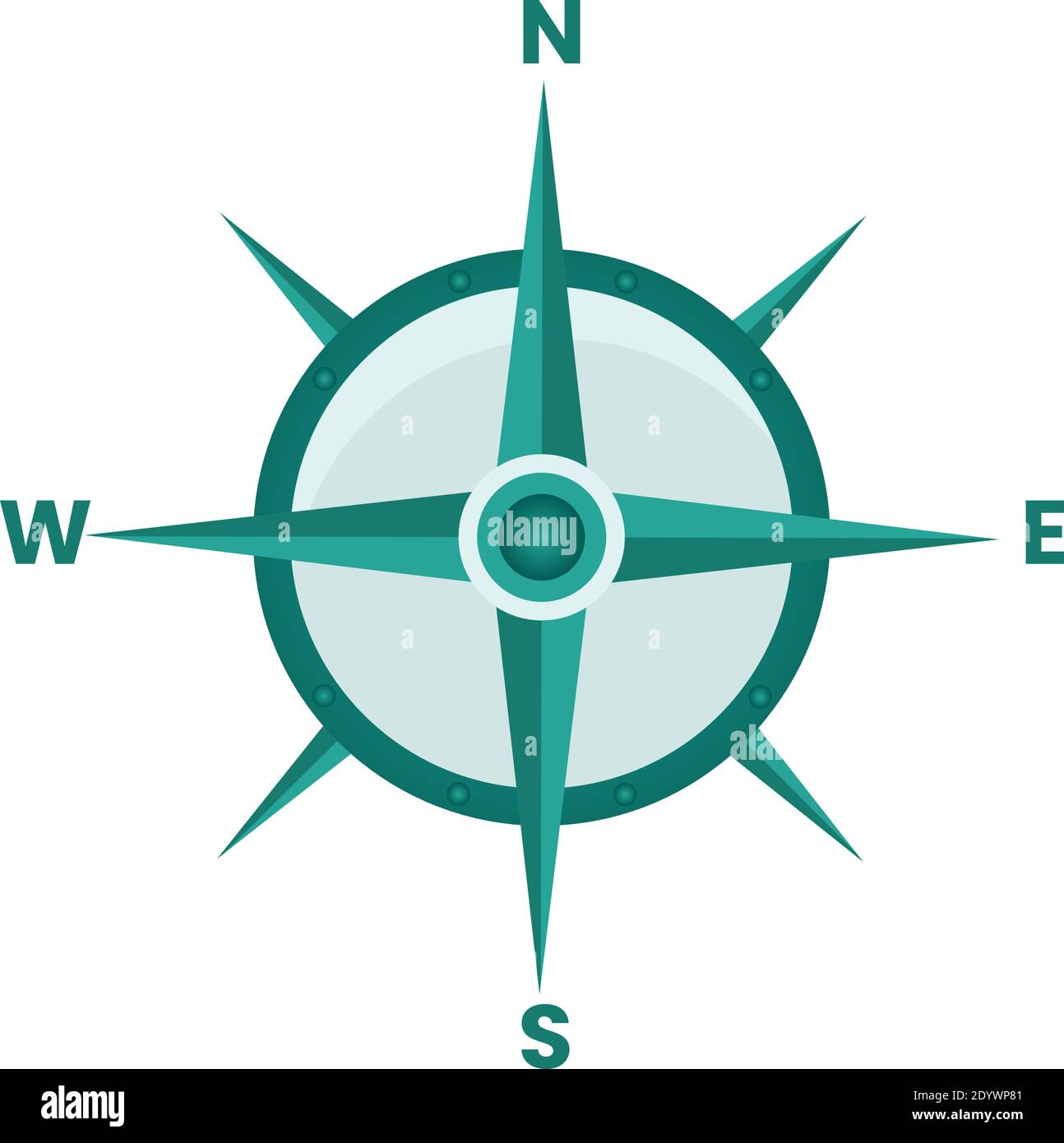 Blue compass, illustration, vector on a white background Stock Vector ...