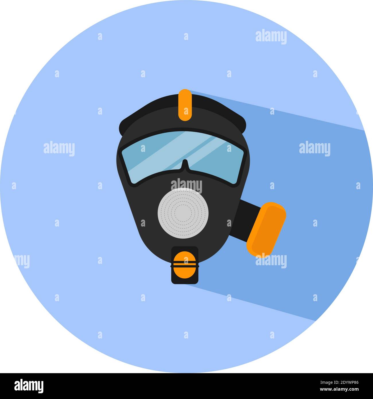 Fire fighter mask, illustration, vector on a white background Stock ...