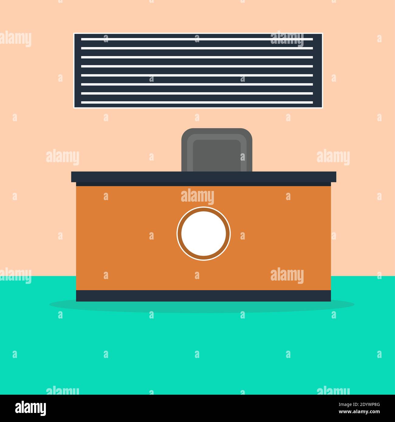 Wooden counter, illustration, vector on a white background Stock Vector ...