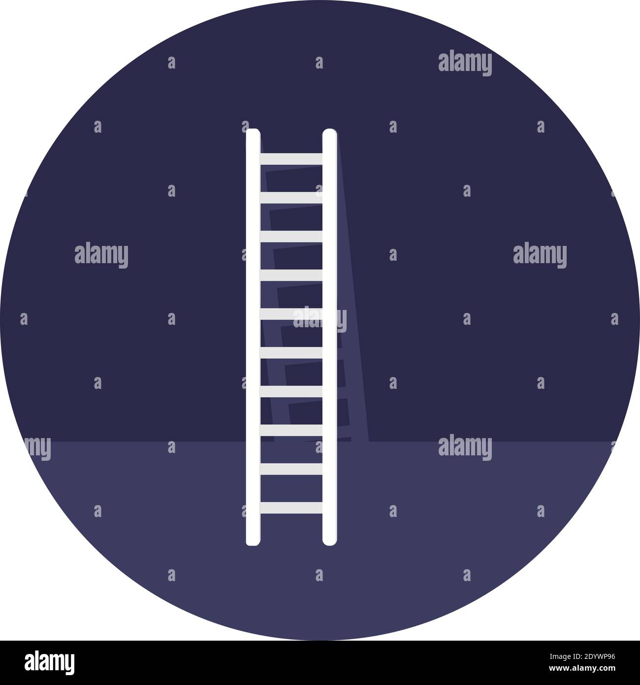 White ladder, illustration, vector on a white background Stock Vector ...