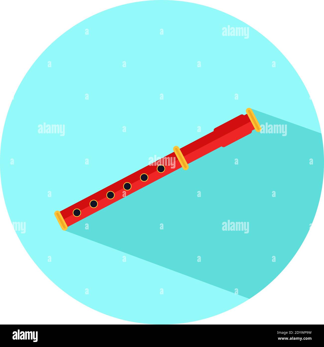 Red flute, illustration, vector on a white background Stock Vector ...