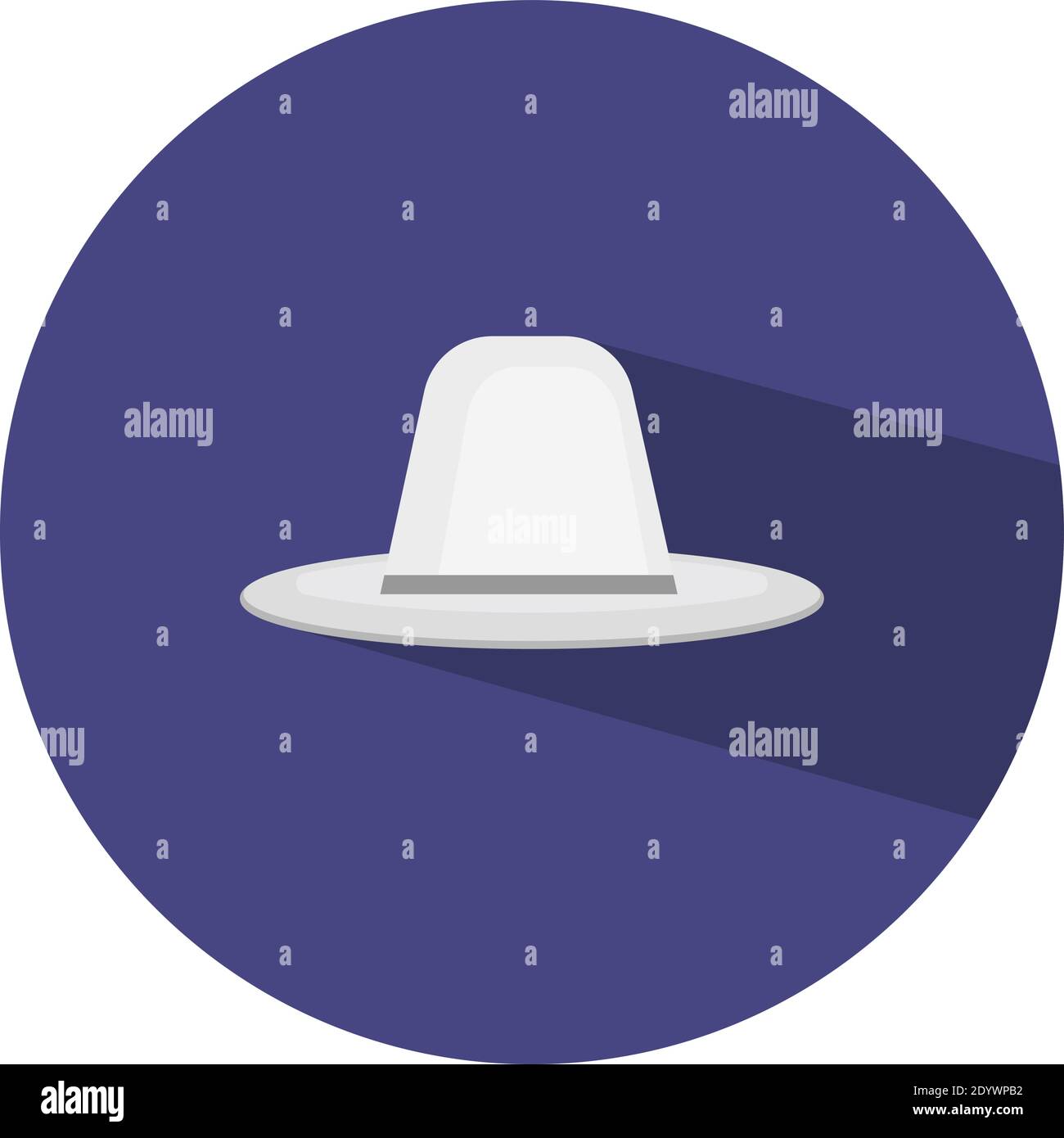 White hat, illustration, vector on a white background Stock Vector ...