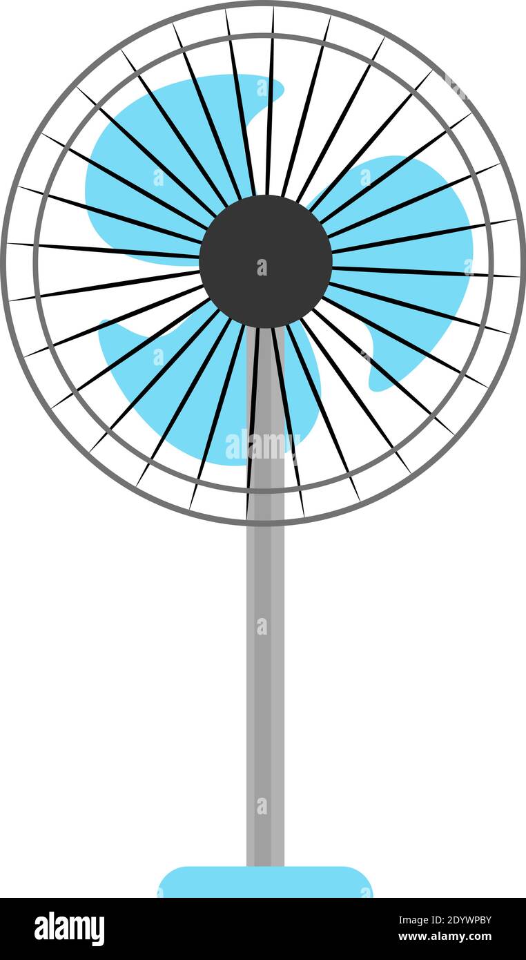 Standing fan, illustration, vector on a white background Stock Vector ...