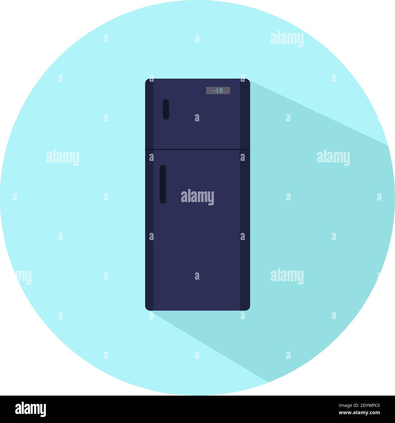 Fridge, illustration, vector on a white background Stock Vector Image ...