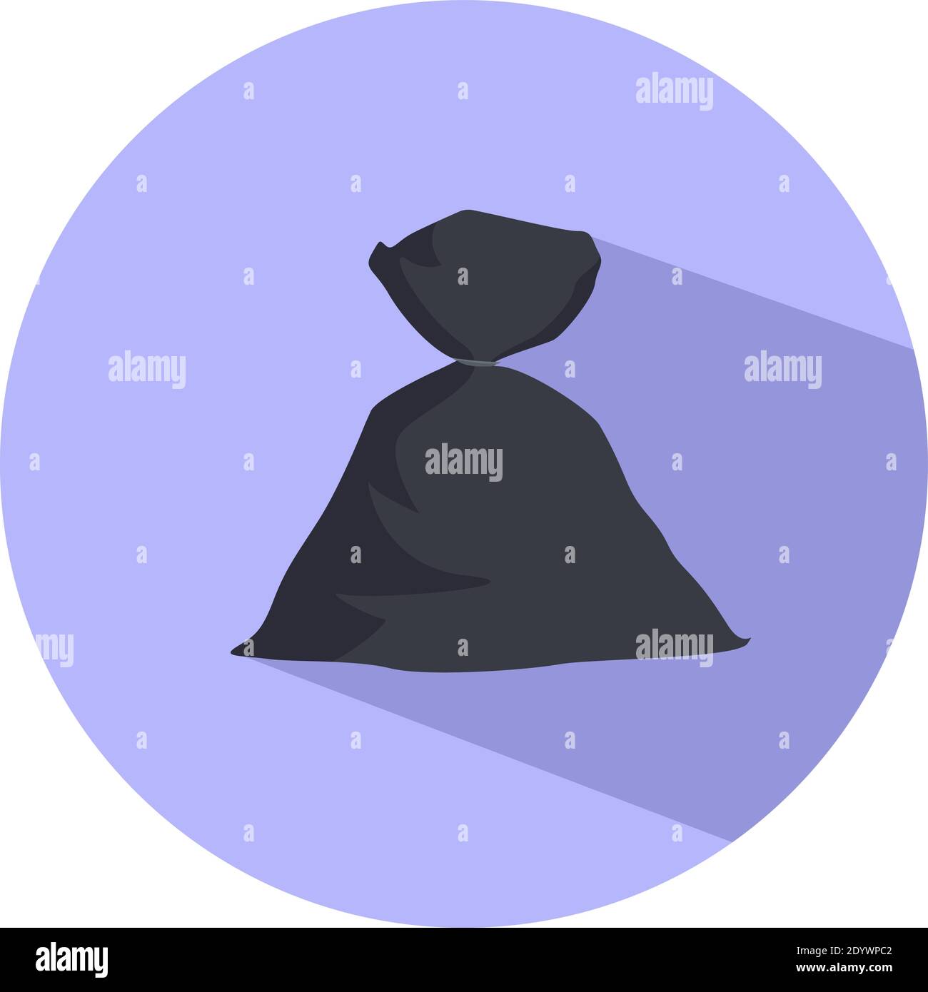 Garbage bag, illustration, vector on a white background Stock Vector ...