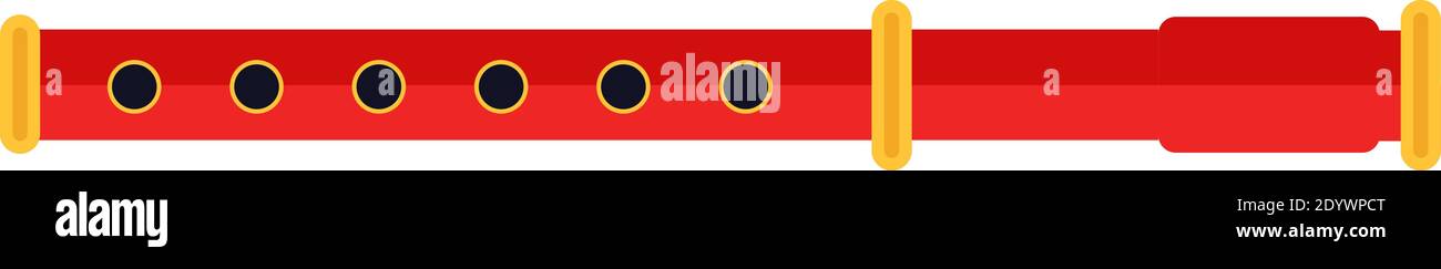 Red flute, illustration, vector on a white background Stock Vector ...