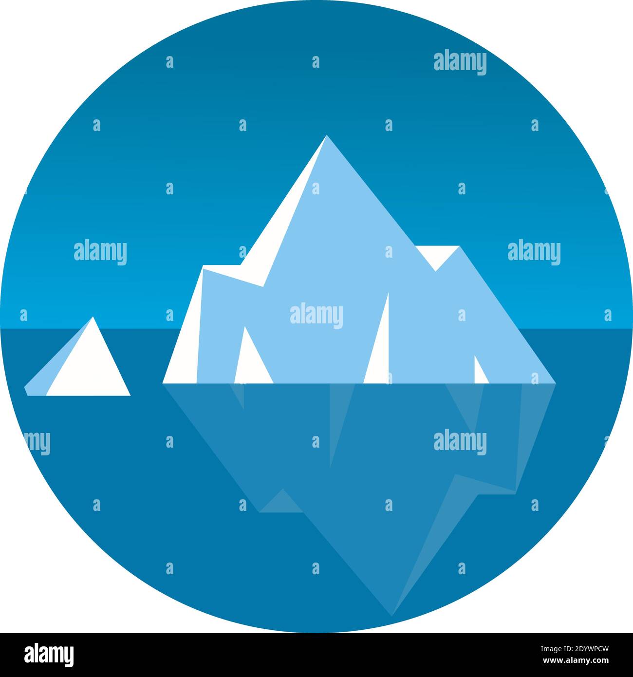 Ice glacier, illustration, vector on a white background Stock Vector ...
