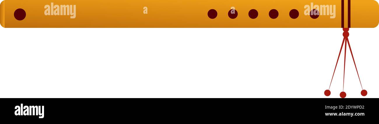 Cute flute, illustration, vector on a white background Stock Vector ...