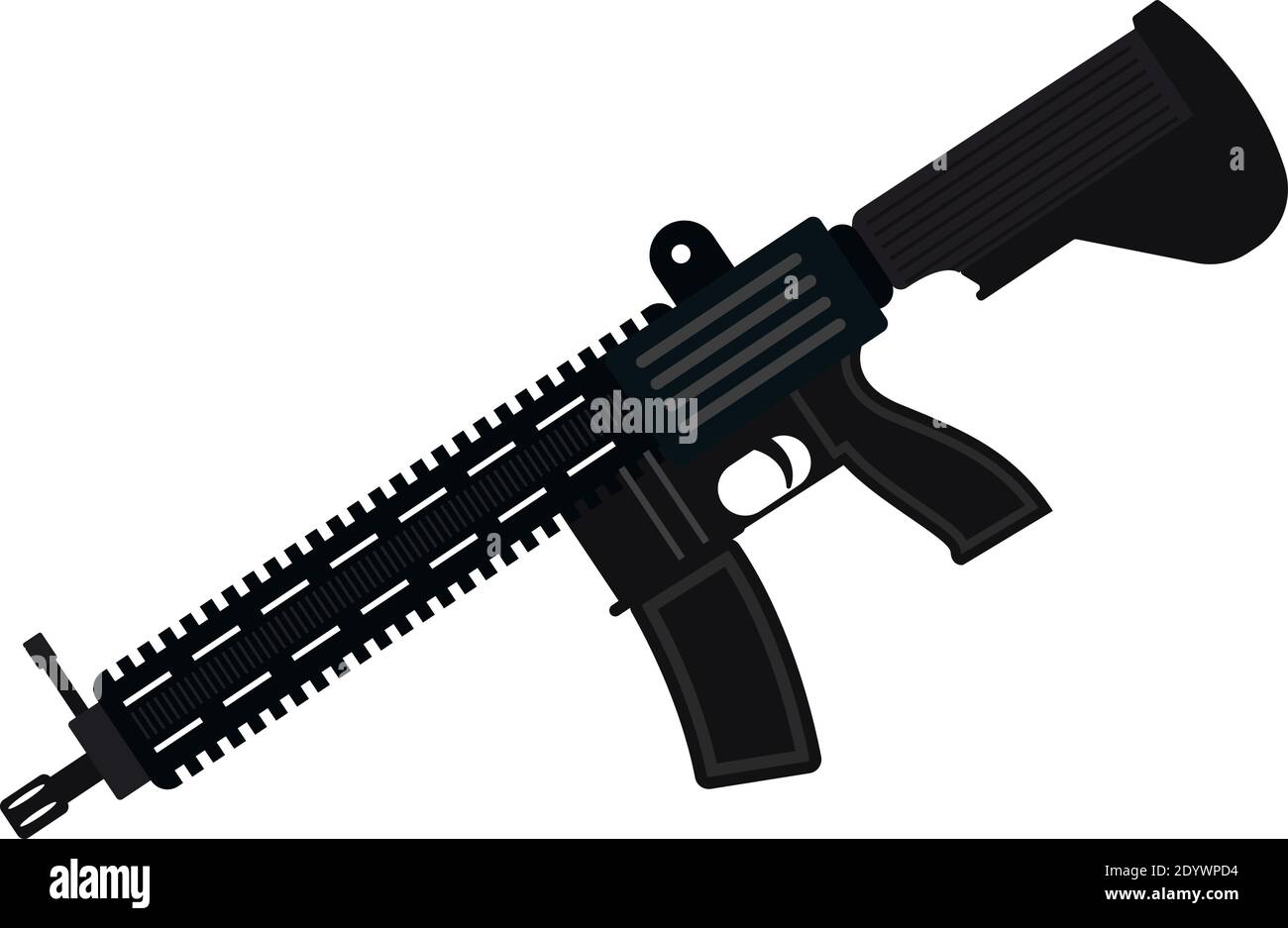 Gun barrel automatic Stock Vector Images - Alamy