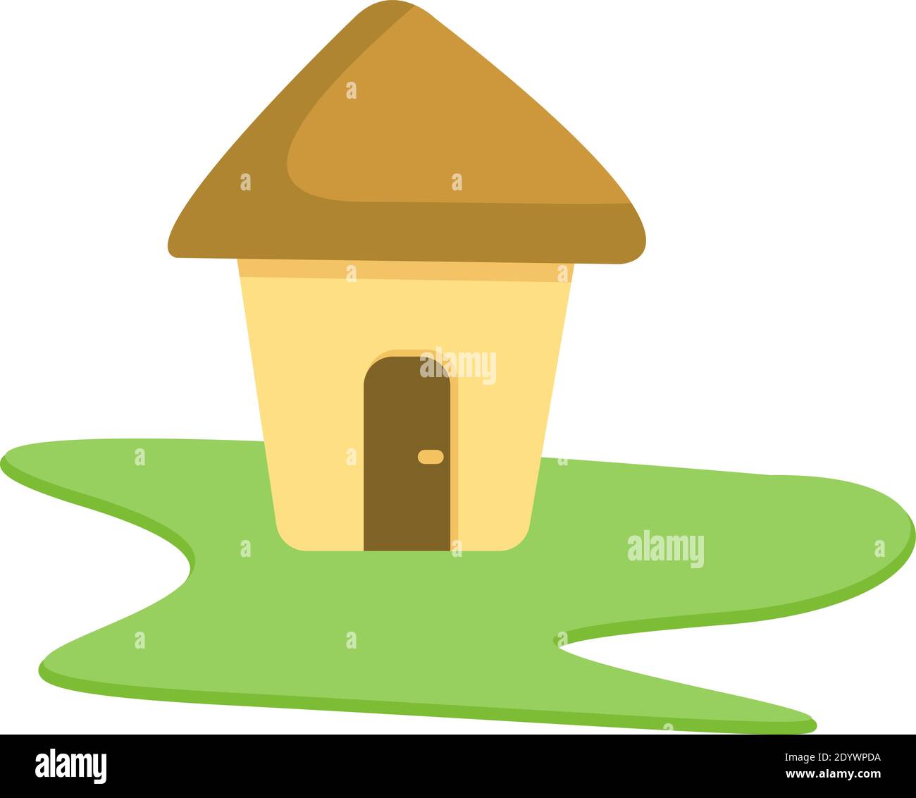 Little hut, illustration, vector on a white background Stock Vector ...