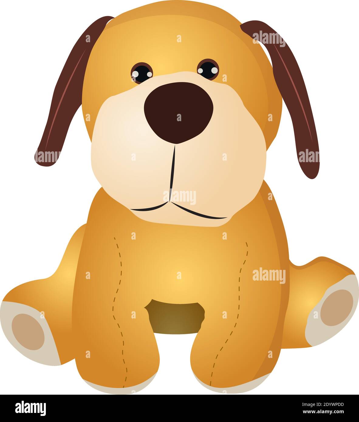 Happy dog with a toy Stock Vector Images - Alamy