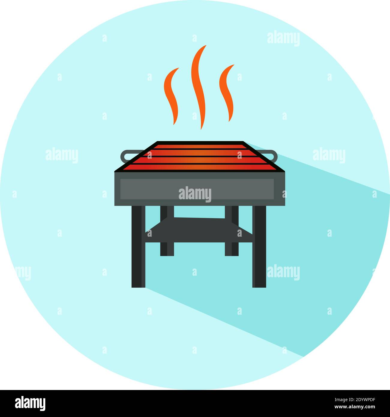 Hot griller, illustration, vector on a white background Stock Vector ...