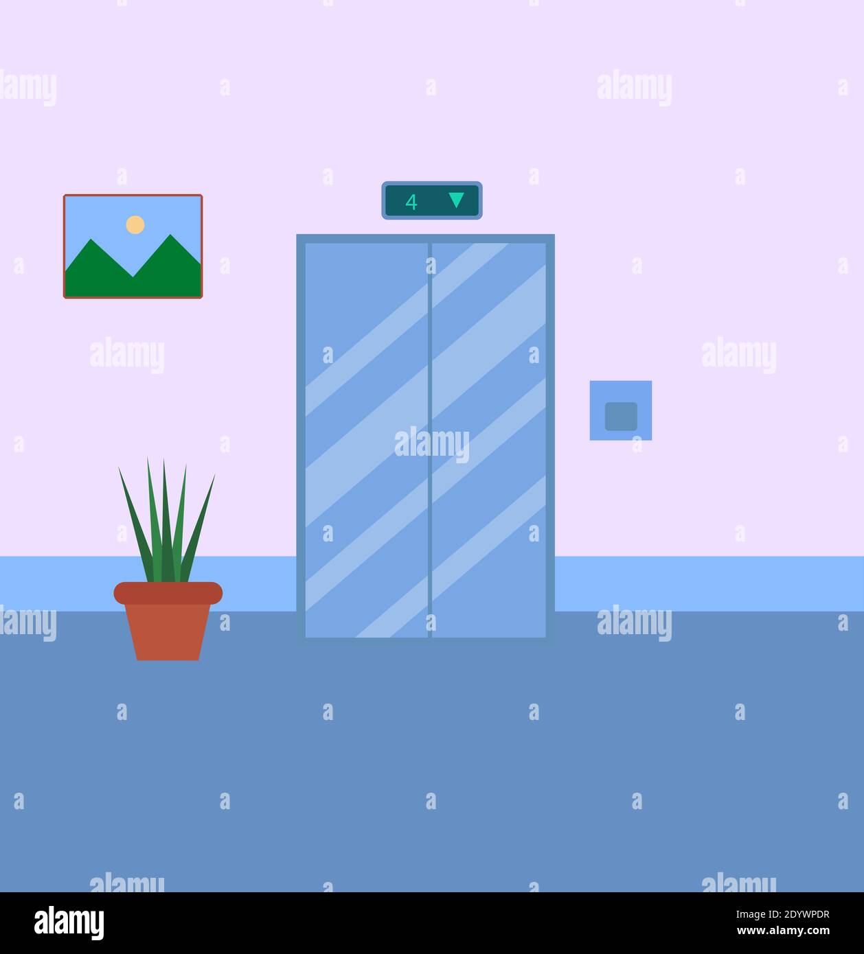 Interior design in elevator Stock Vector Images - Alamy