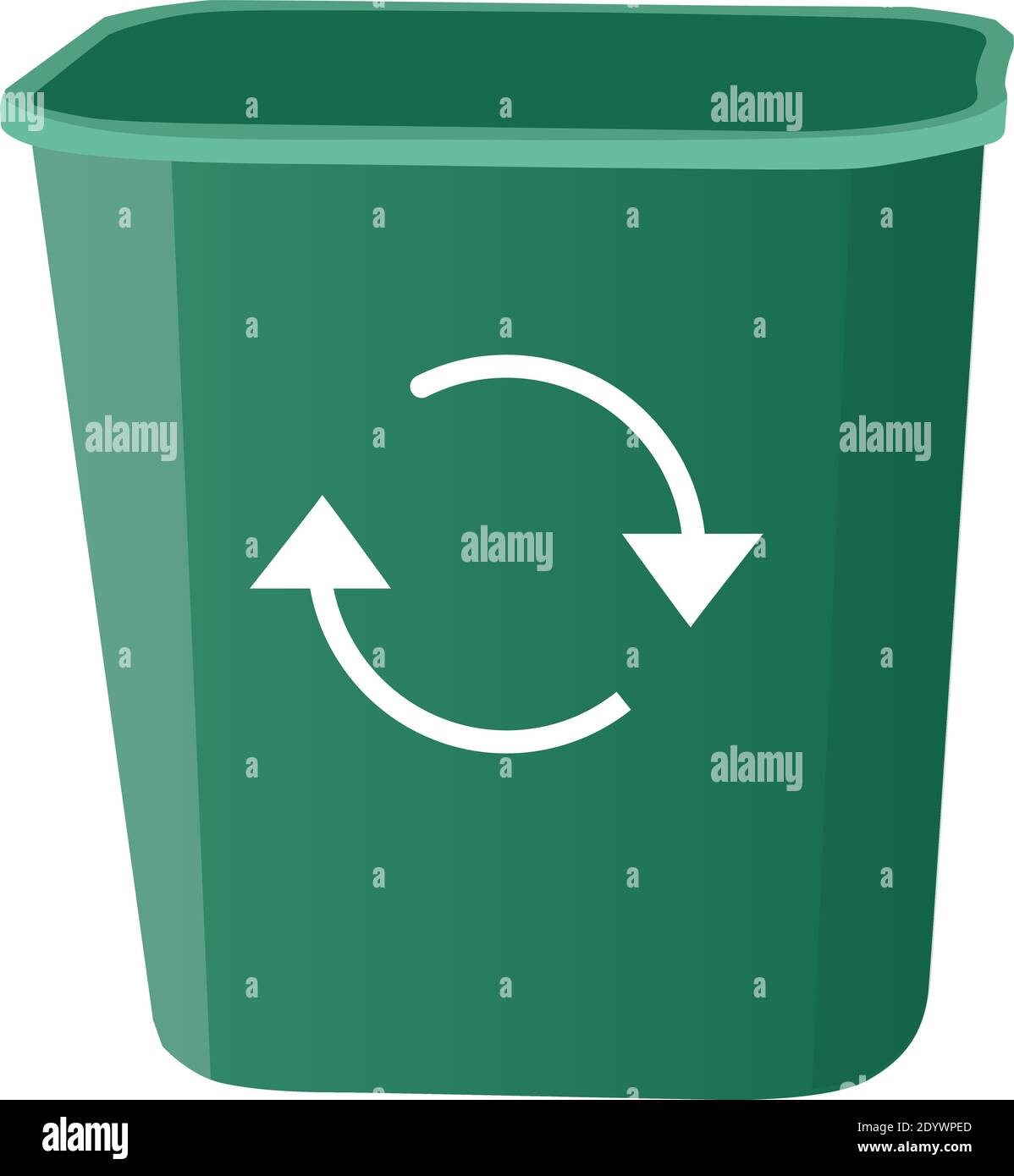 Recycle bin, illustration, vector on a white background Stock Vector ...