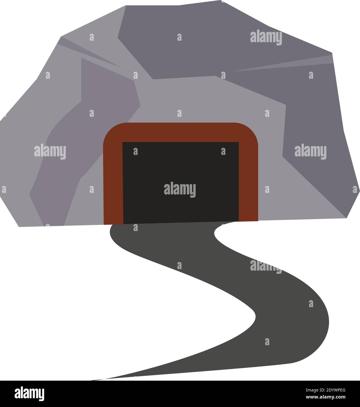 Old mine, illustration, vector on a white background Stock Vector Image ...