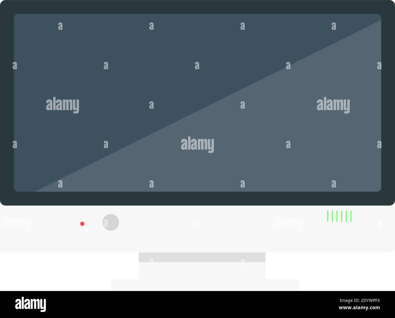 Computer monitor, illustration, vector on a white background Stock ...