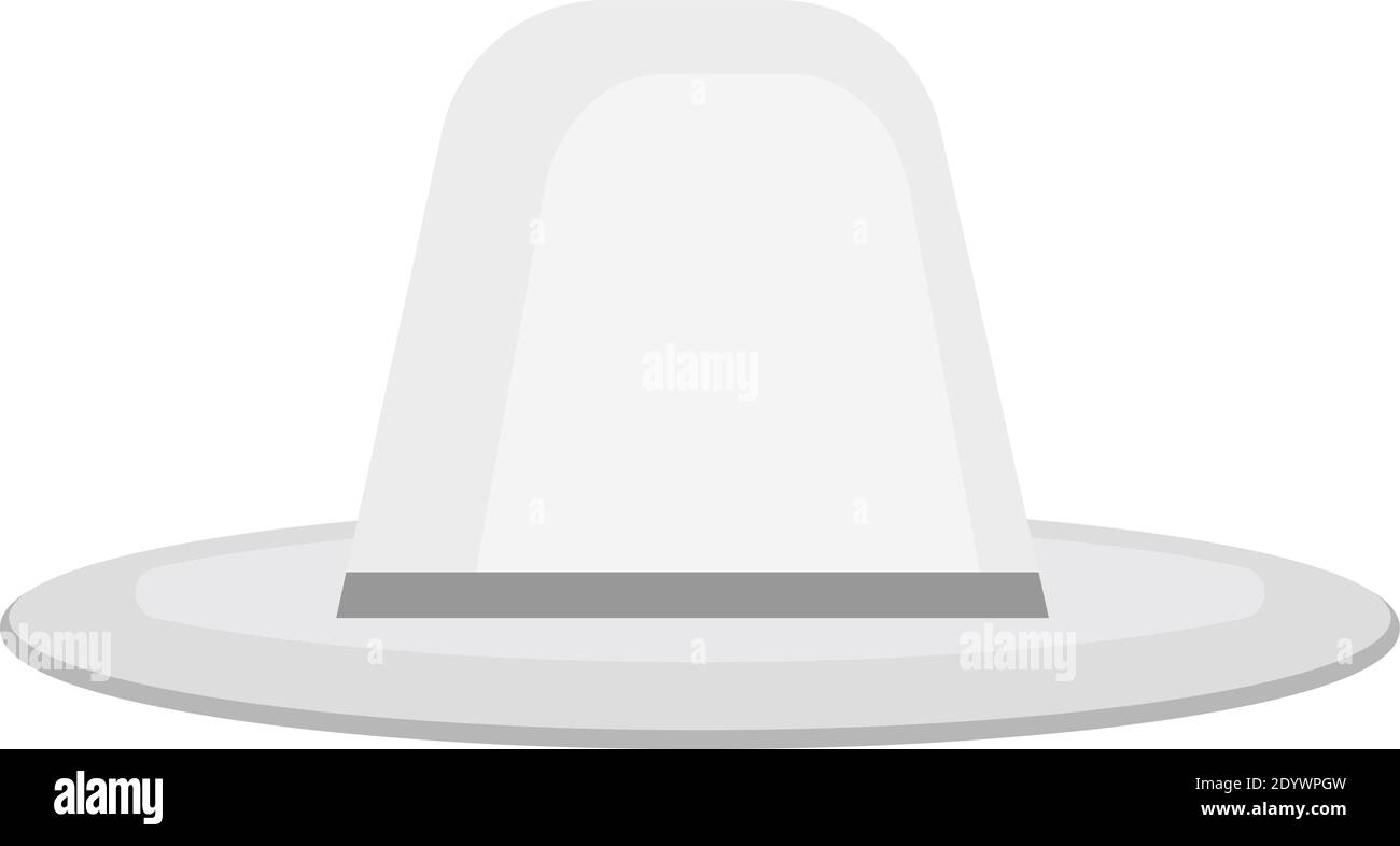 White hat, illustration, vector on a white background Stock Vector ...