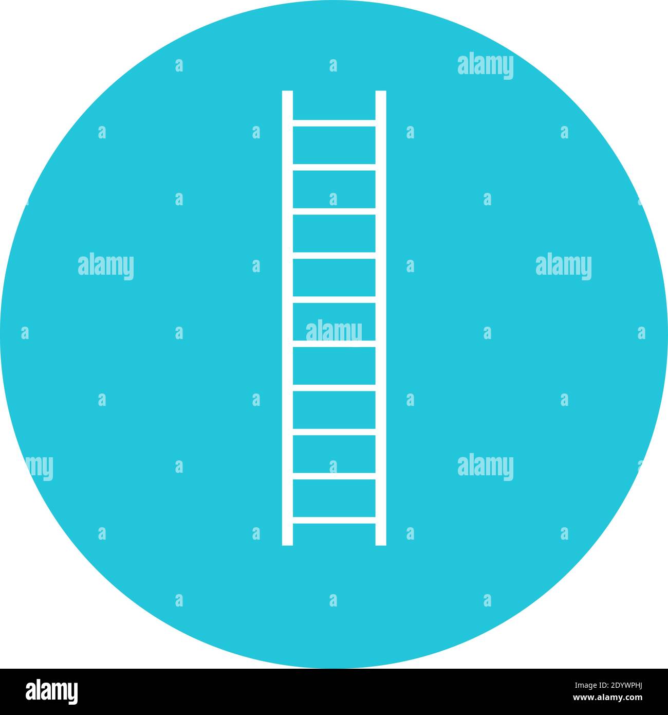 White ladder, illustration, vector on a white background Stock Vector ...