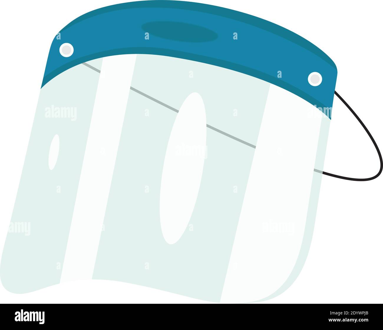 Face shield, illustration, vector on a white background Stock Vector ...