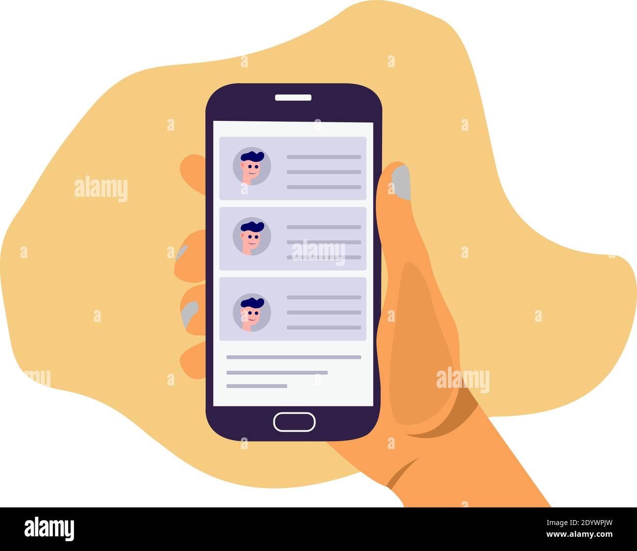 Notifications vector vectors hi-res stock photography and images - Alamy