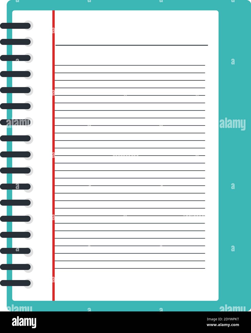 Wired notebook, illustration, vector on a white background Stock Vector ...