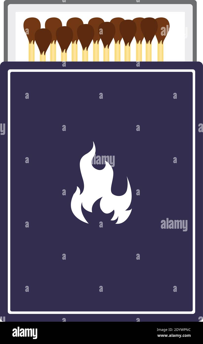 Matchbox, illustration, vector on a white background Stock Vector Image ...