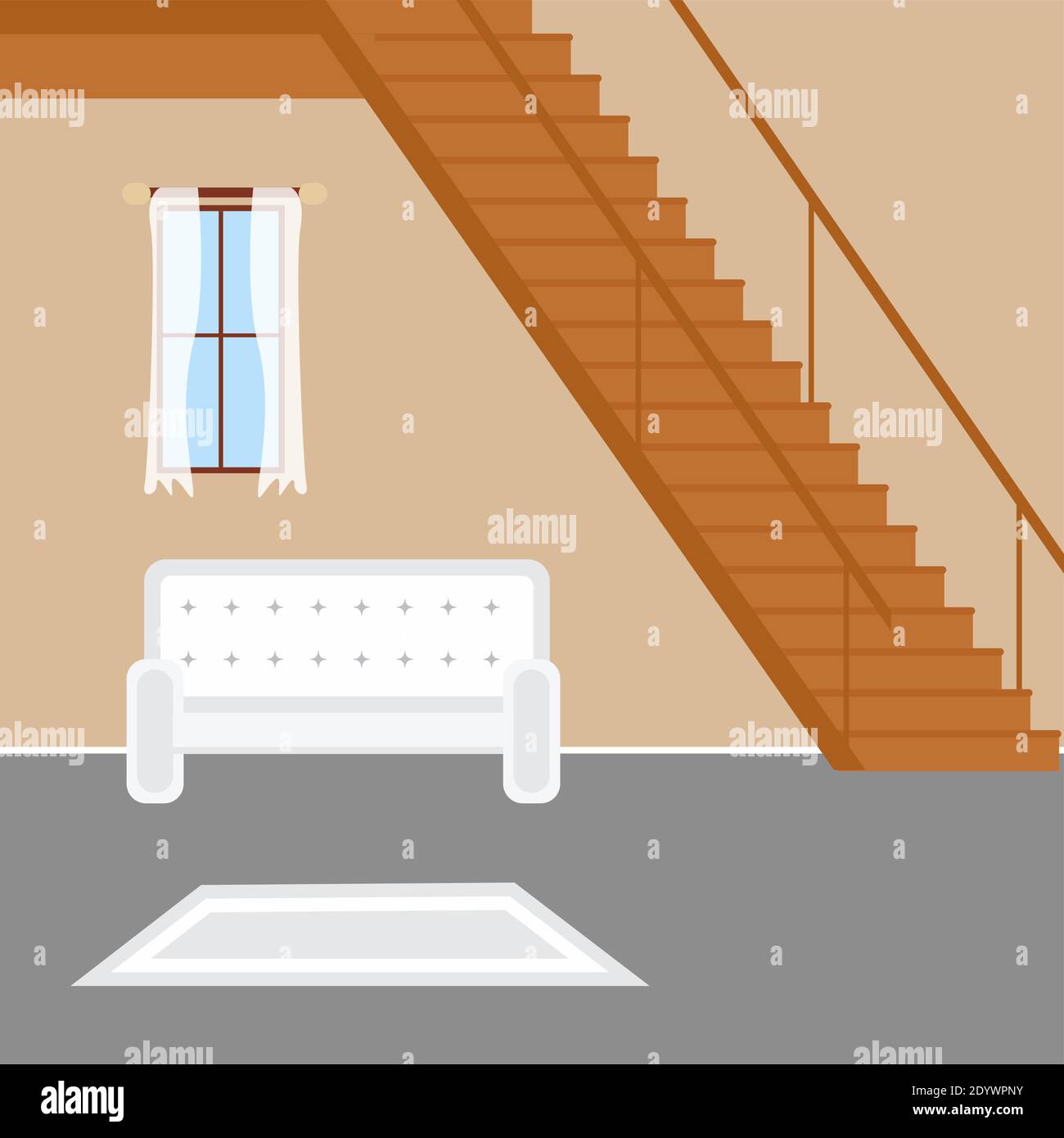 Home interior, illustration, vector on a white background Stock Vector ...