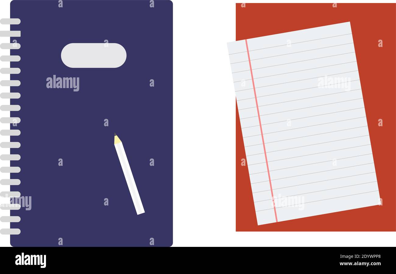 Purple notebook, illustration, vector on a white background Stock ...