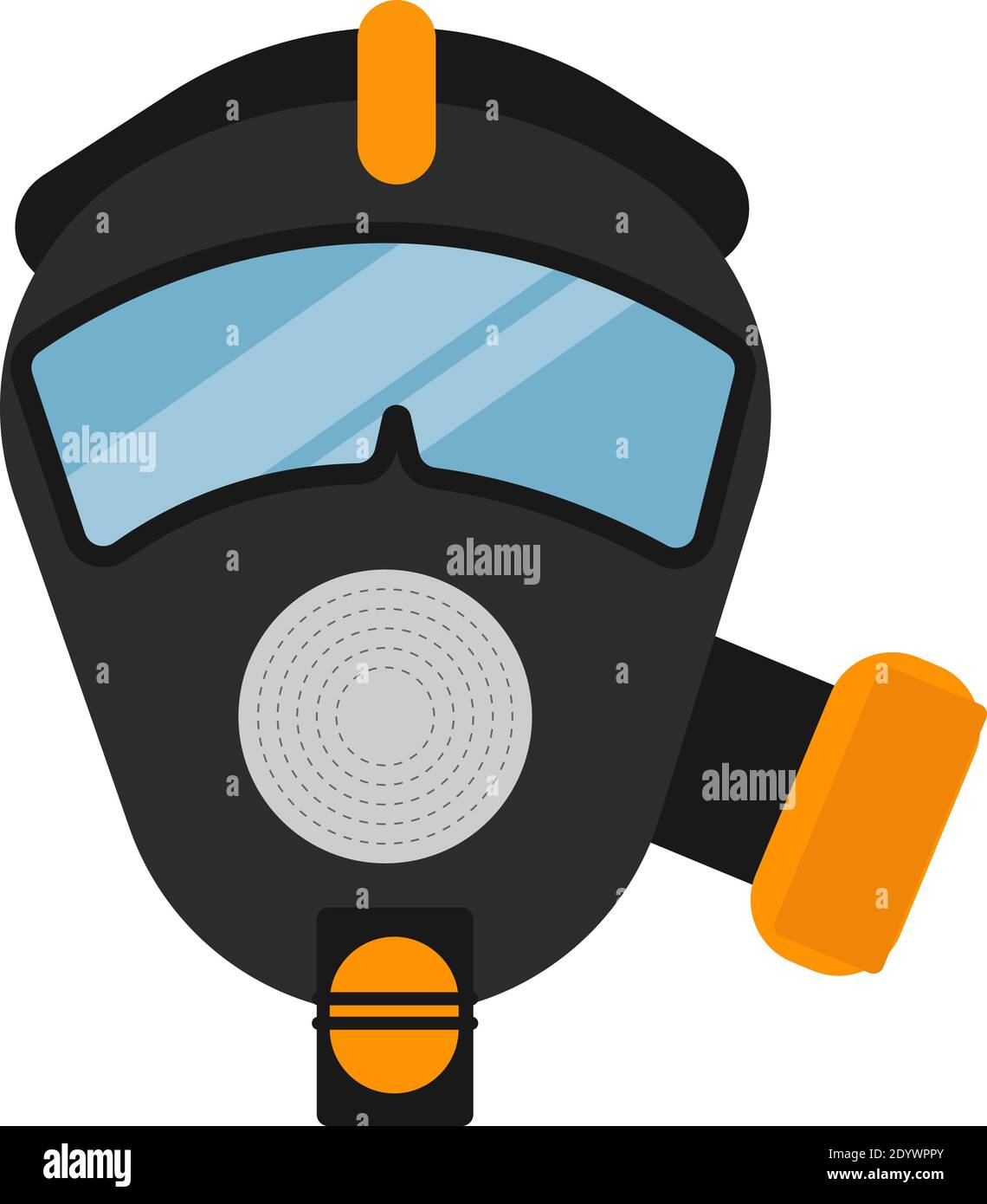 Fire fighter mask, illustration, vector on a white background Stock ...