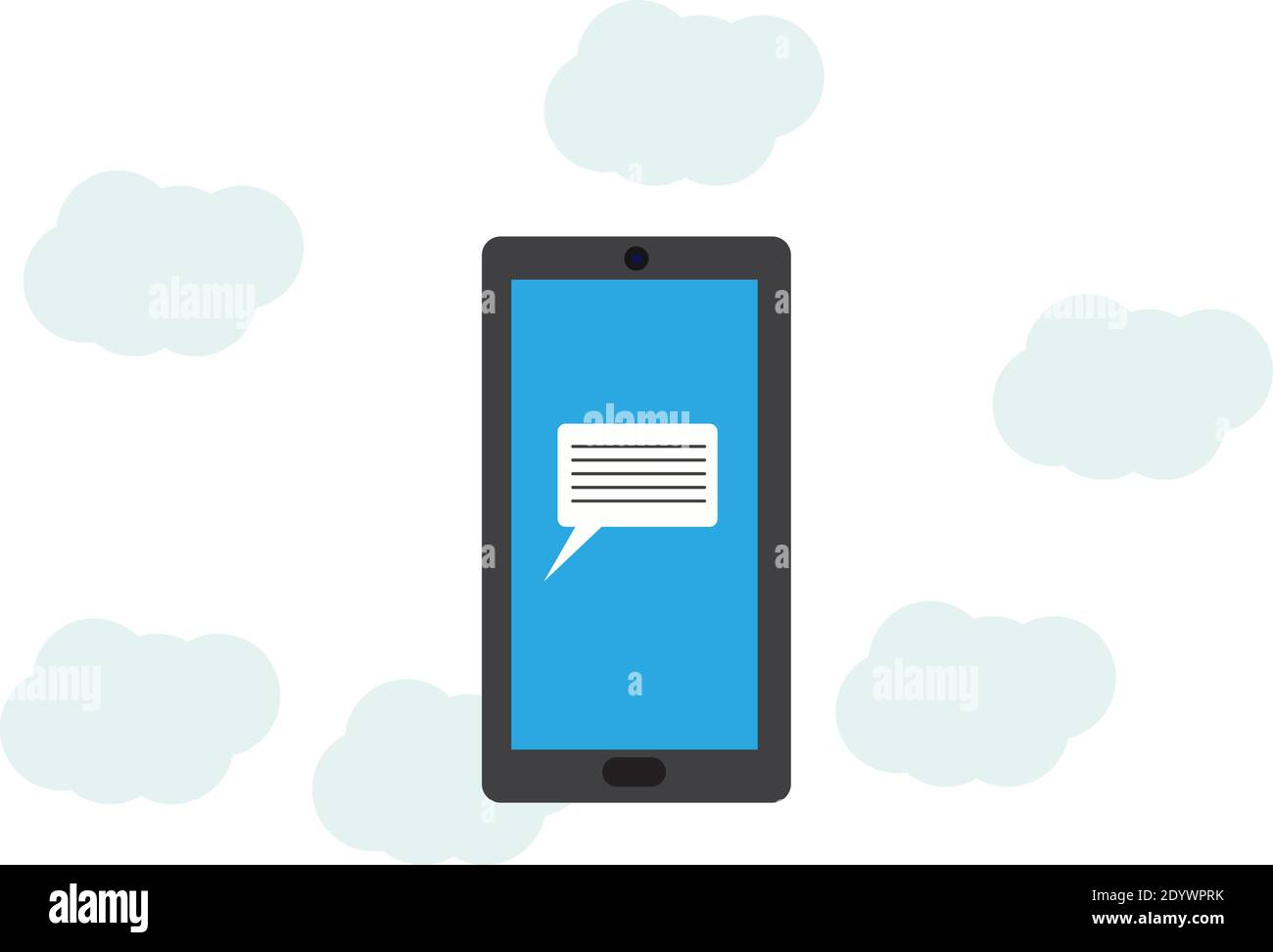 Messaging app, illustration, vector on a white background Stock Vector ...