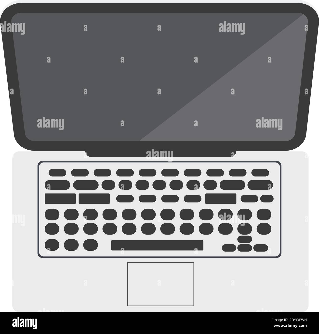 Black and gray laptop vector vectors Cut Out Stock Images & Pictures ...