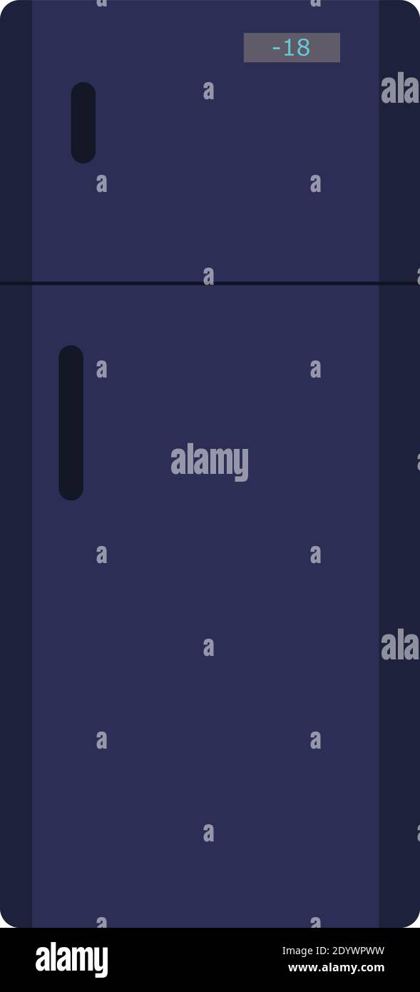 Fridge, illustration, vector on a white background Stock Vector Image ...