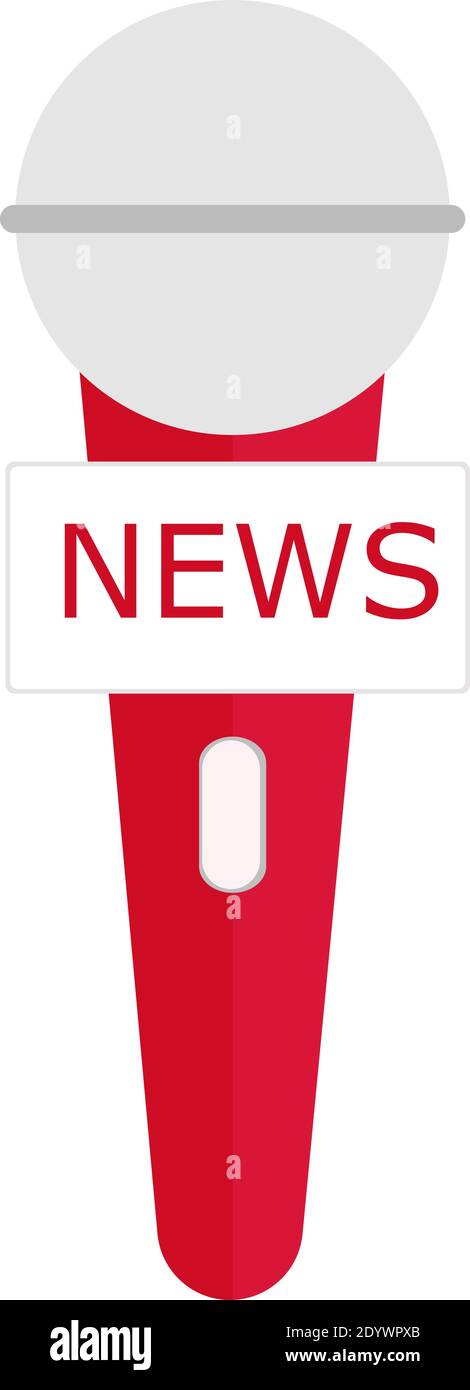 News mic, illustration, vector on a white background Stock Vector Image ...