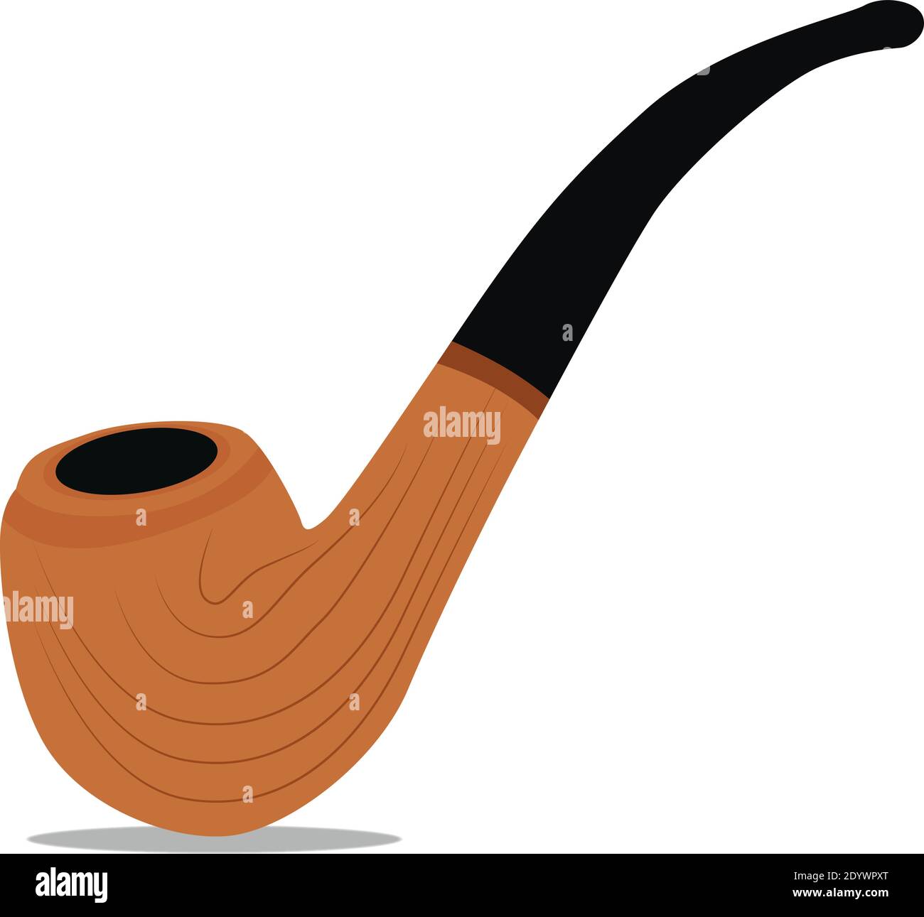 Old pipe, illustration, vector on a white background Stock Vector Image ...