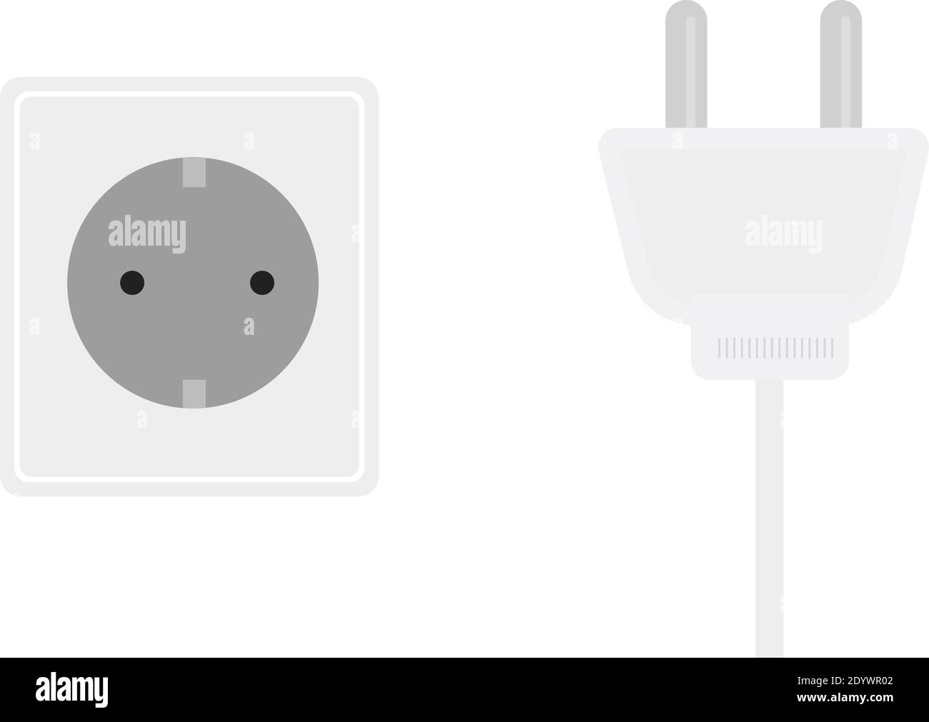 Plug switch, illustration, vector on a white background Stock Vector ...