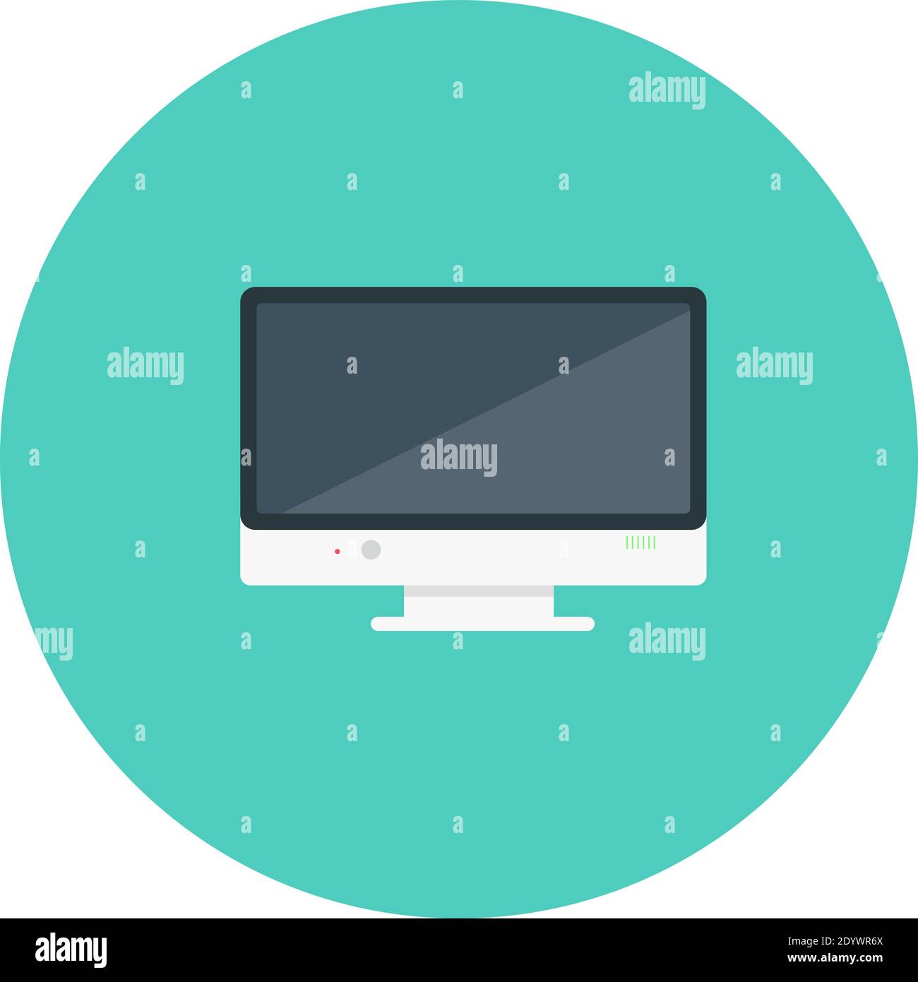 Computer monitor, illustration, vector on a white background Stock ...