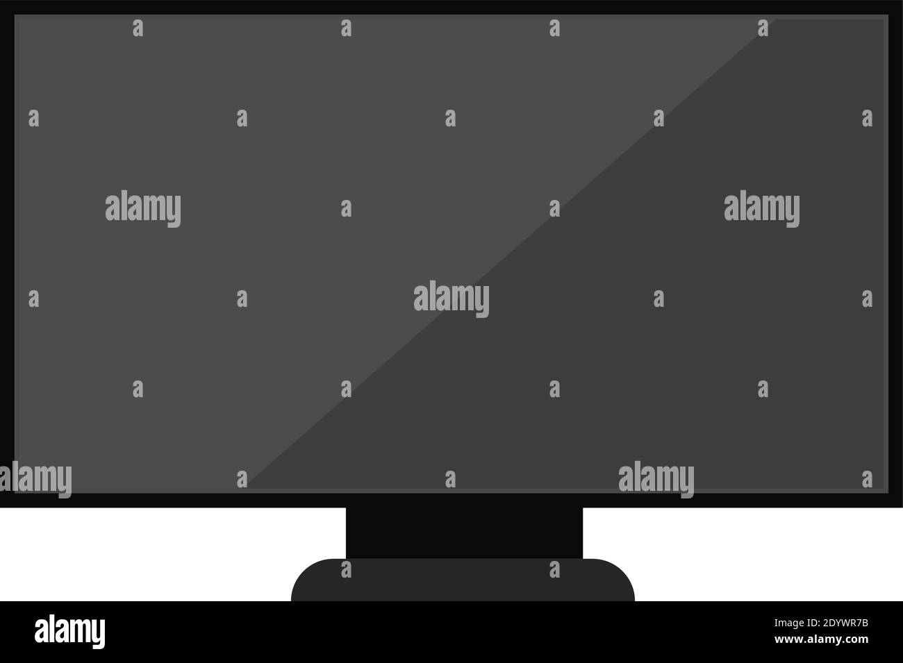 LCD TV, illustration, vector on a white background Stock Vector Image ...