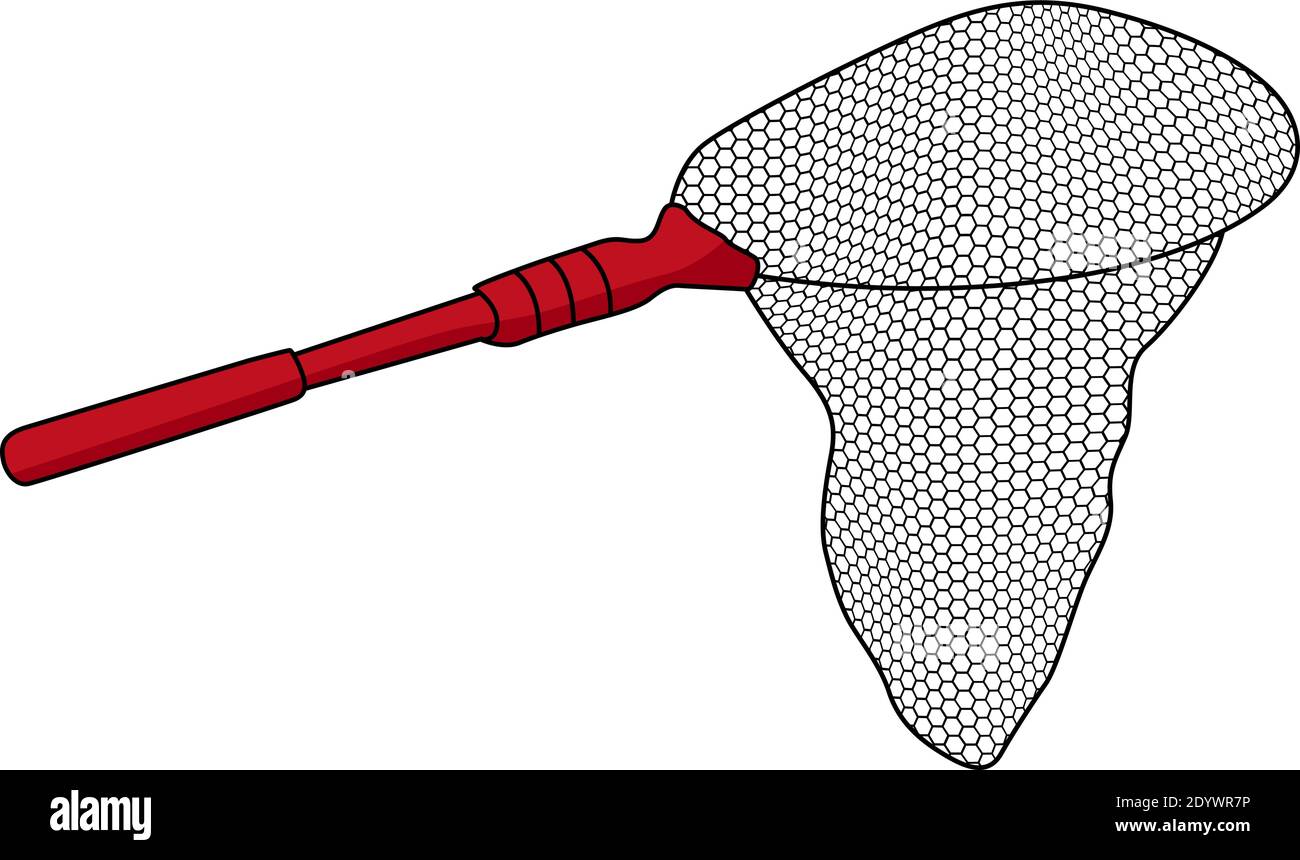 Hunting net, illustration, vector on a white background Stock Vector ...