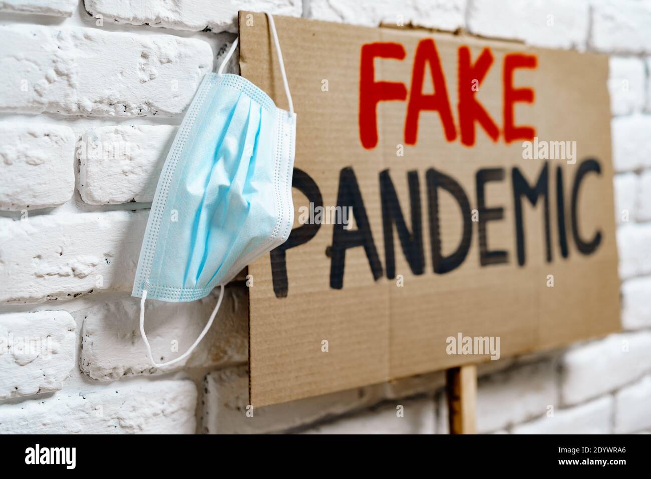 Protest placard against fake news about outbreak 2019-nCoV and ...