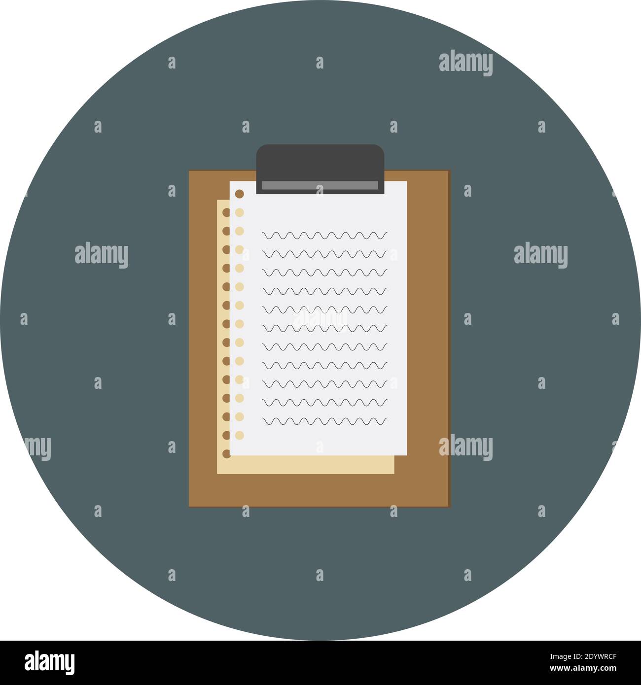 Written notebook, illustration, vector on a white background Stock ...