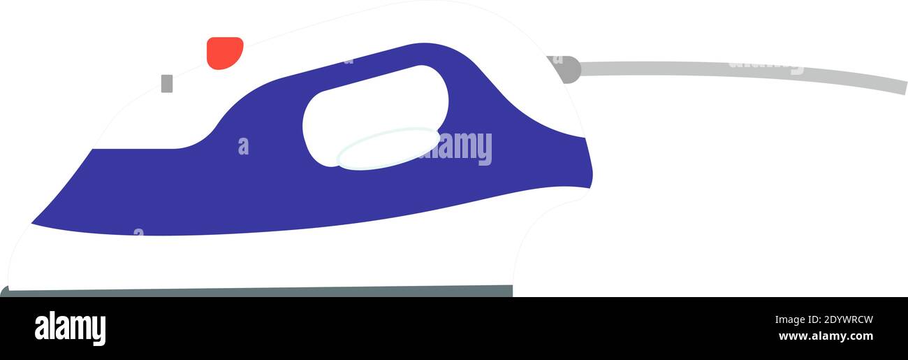 Blue iron, illustration, vector on a white background Stock Vector ...